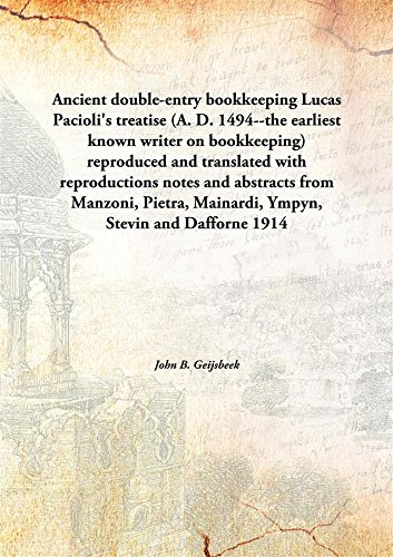 Amazon.in: Buy Ancient double-entry bookkeeping Lucas Pacioli's ...