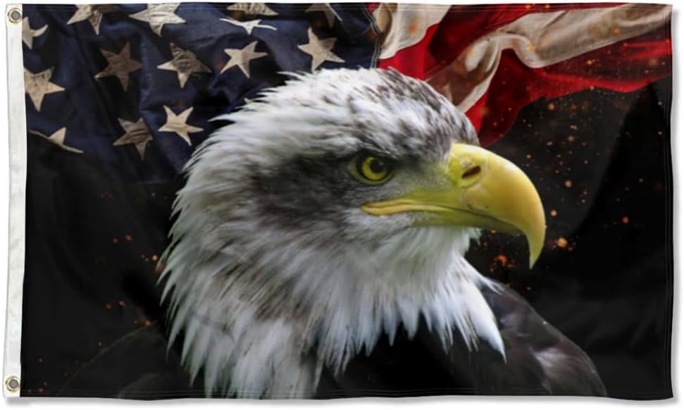 Amazon.com : American Pride Eagle Flag 3x5 Ft - UV Fade Resistant ...