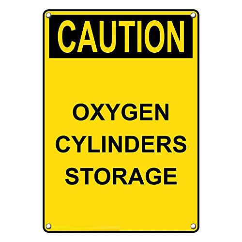 Weatherproof Plastic Vertical OSHA Caution Oxygen Cylinders Storage ...