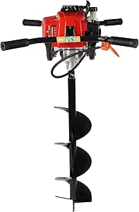 Amazon.com: 63CC Post Hole Digger, 2 Stroke Gas Powered Earth Digger, 2.2KW 3HP Powerhead Earth ...