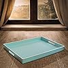 Accents by Jay Rectangular Tray with Handle, Teal : Amazon.ca: Home