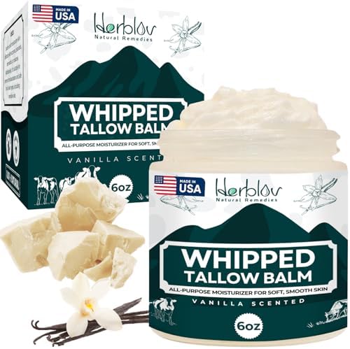 Amazon.com : Beef Tallow Balm – Natural Grass Fed Whipped Tallow and ...
