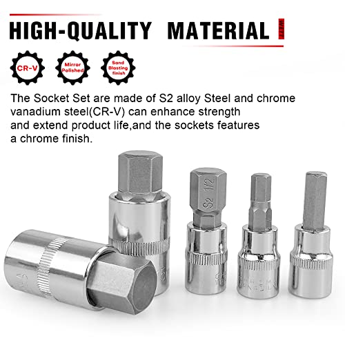 Snapklik.com : 32pcs Master Hex Bit Socket Set, Allen Socket Set, 1/4 ...