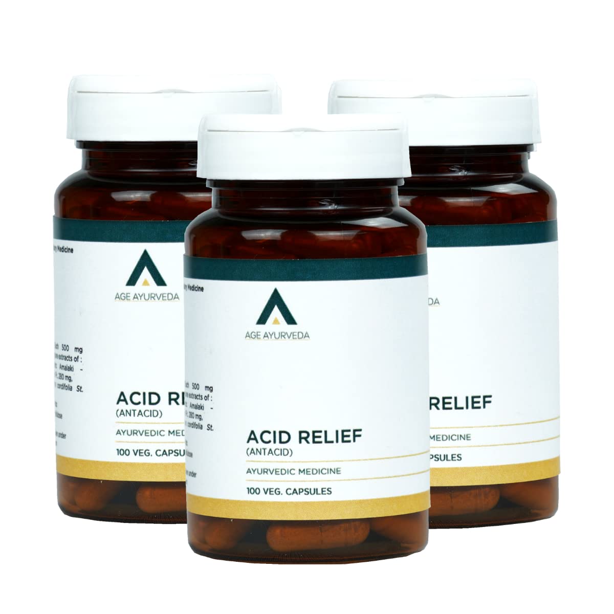 Buy Age Ayurveda Acid Relief 100 Vegetable Capsules for Hyperacidity ...