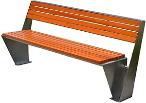 Amazon.com: LIMKOO Garden Benches for Outdoors Outdoor Stainless Steel Park Bench Solid Wood ...