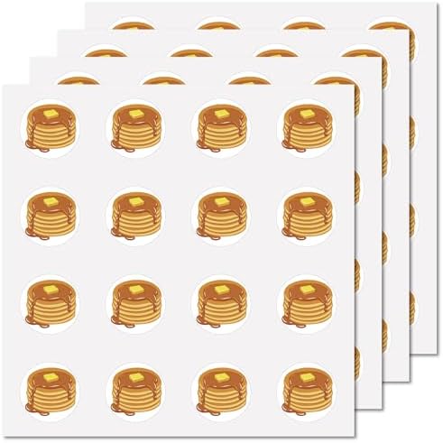 CREATCABIN 128Pcs Pancake Block Stickers Food Helmet Sticker Decal Self ...