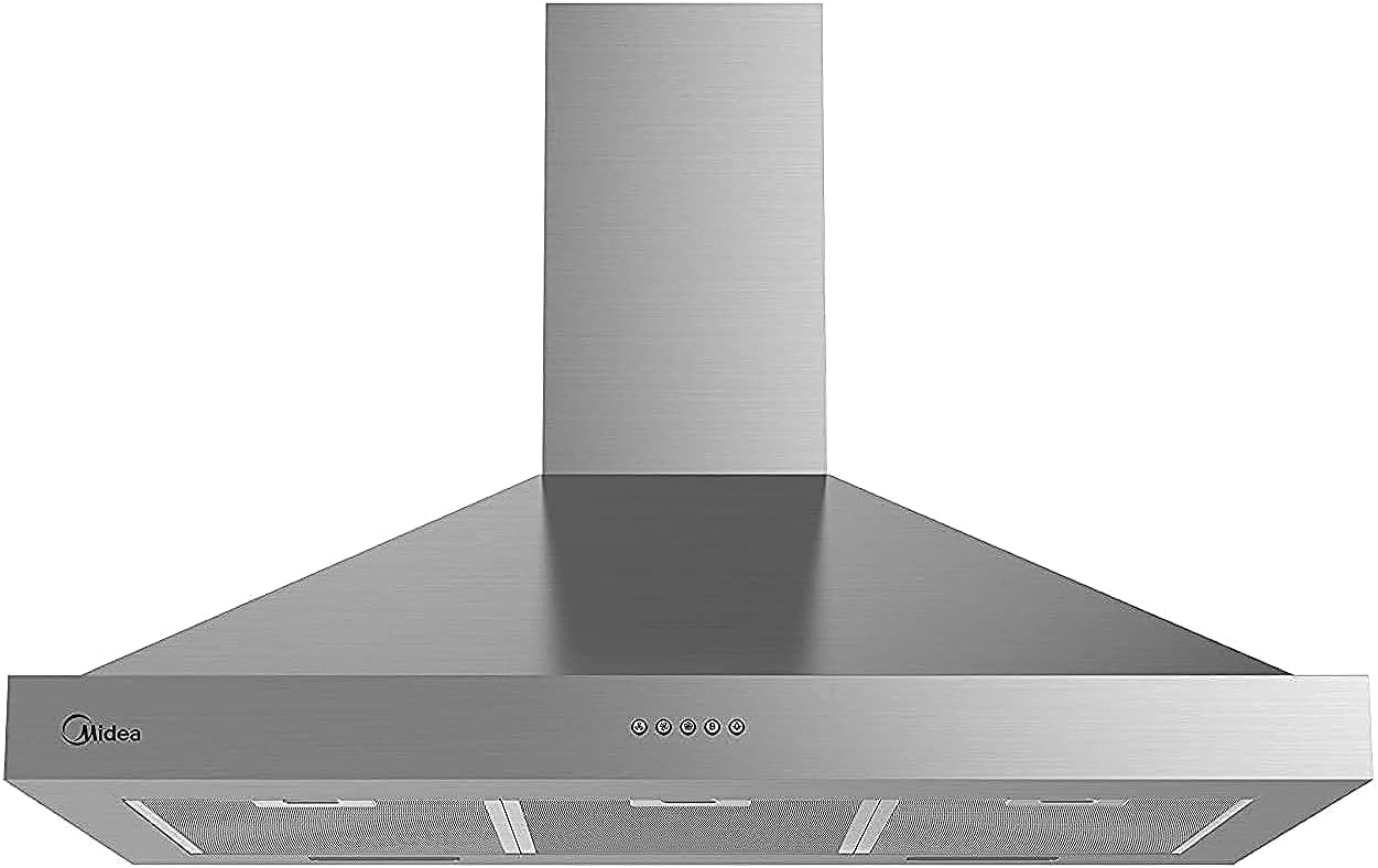 Midea E90AEW2A43 90*60cm Chimney Hood, Stainless Steel, 1 Year Warranty ...