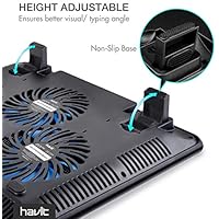 Amazon.com: havit HV-F2056 15.6"-17" Laptop Cooler Cooling Pad - Slim Portable USB Powered (3 ...