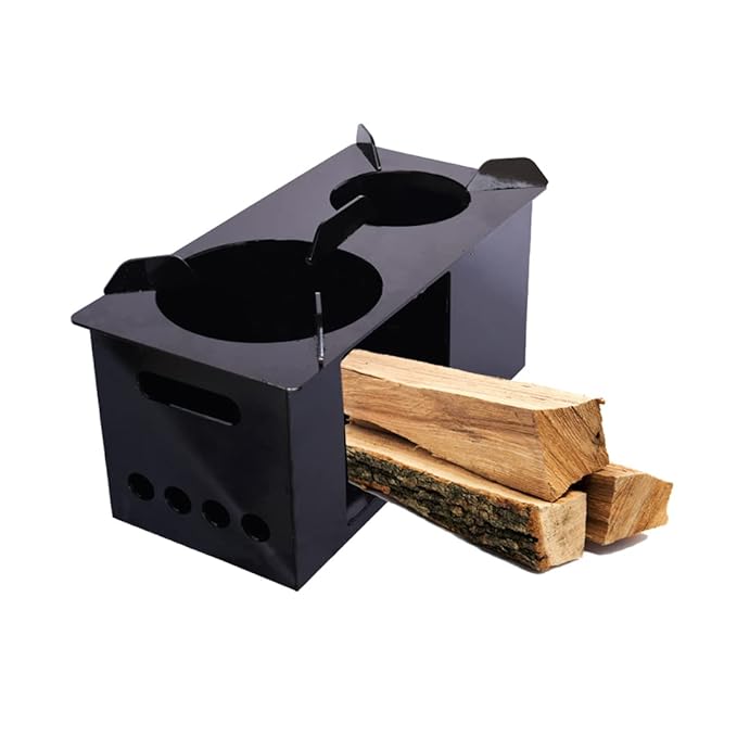 GREENSPIRIT Double Wood Fire Stove For Outdoor cooking | Picnic ...