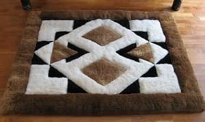 Amazon.com: SoftRugs Modern Aztec Design Alpaca Area Rug: Handmade Rugs ...