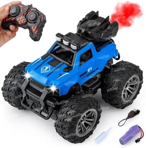 Zest 4 Toyz Remote Control Car for Kids with Mist Smoke Effect 4 Wd Monster Truck Rock Crawler ...