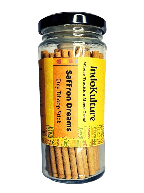 IndoKulture Bambooless Dry Sticks Saffron Dreams | Dhoop Sticks for ...