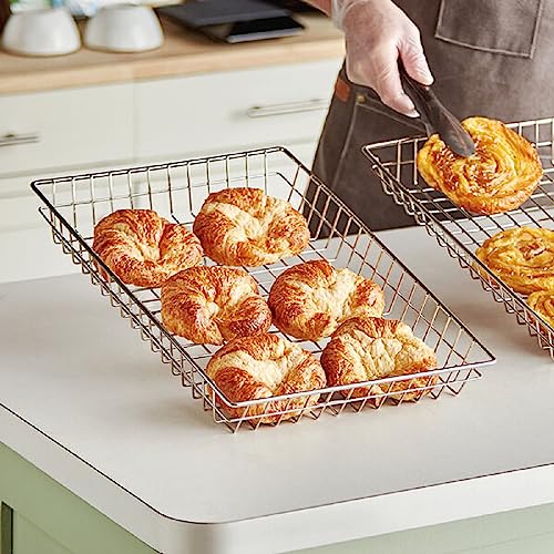 Snapklik.com : 12 X 18 Rectangular Wire Pastry Doughnut Basket Nickel ...