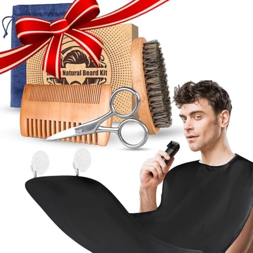 Amazon.com : Beard Brush Kit for Men Mustache Comb Beard Scissors Beard ...
