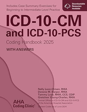 Amazon.com: ICD-10-CM and ICD-10-PCS Coding Handbook, with Answers, 2025 Rev. Ed.: 9781556485053 ...