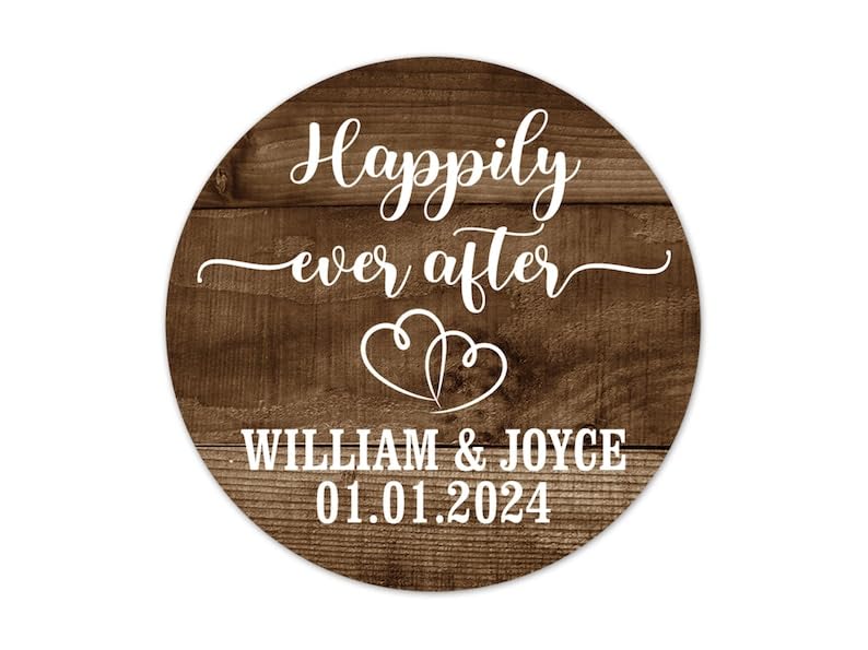 Amazon.com: Happily Ever After Stickers for Rustic and Bridal Shower ...