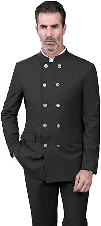 Chinese Suits for Men Double Breasted Stand Collar 2 Pieces Nehru ...