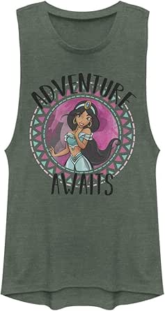 Amazon.com: Disney Princesses Jasmine Adventure Women's Muscle Tank ...