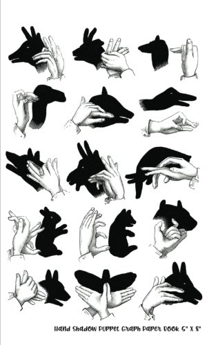 Hand Shadow Puppet Graph Paper Book 5" x 8": Twisted Lemon Designs ...