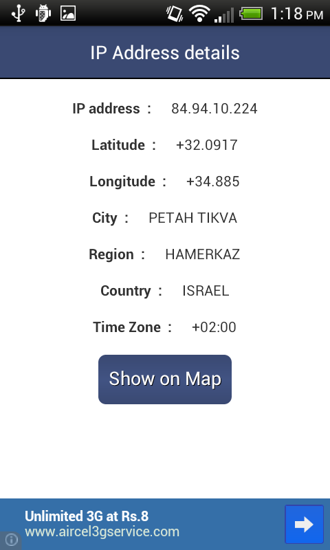 Locate My IP - App on Amazon Appstore