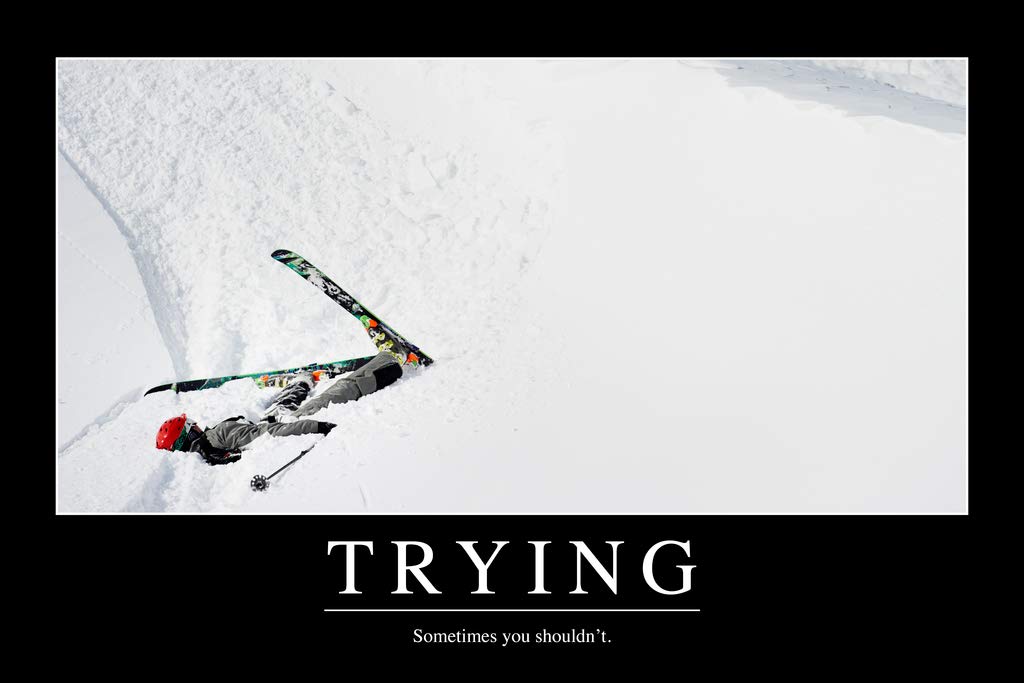 Amazon.com: Trying Sometimes You Shouldnt Funny Demotivational Cool ...