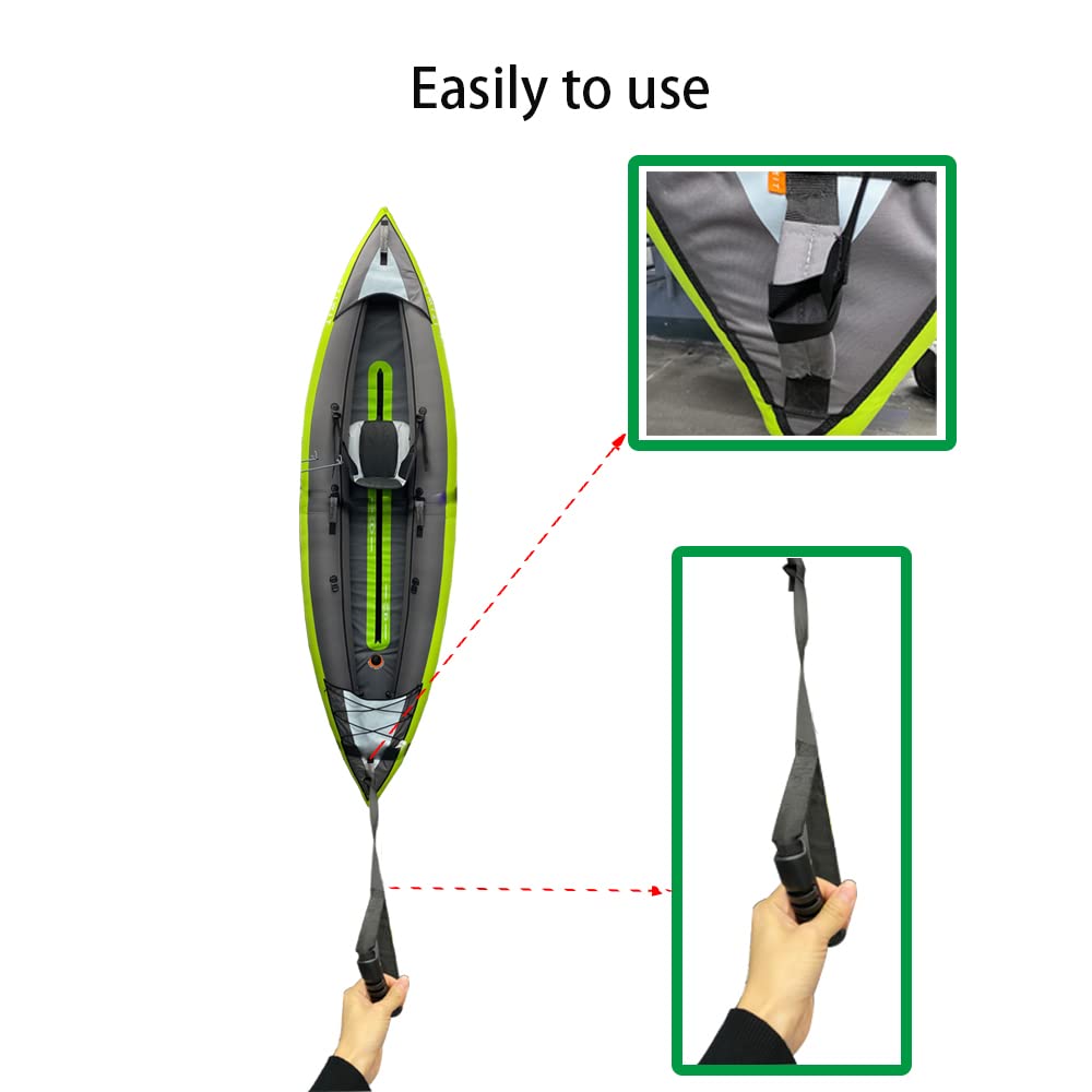 Snapklik.com : Kayak Stand Up Assist Strap Canoe Drag Handles ...