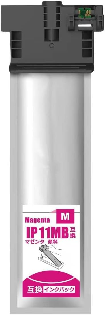Amazon.co.jp: 【インク革命】 EPSON用 IP11MB 互換インクパック 顔料 マゼンタ 大容量 エプソン インク IP11 シリーズ 純正インクと併用可 ICチップ付き 残量 ...