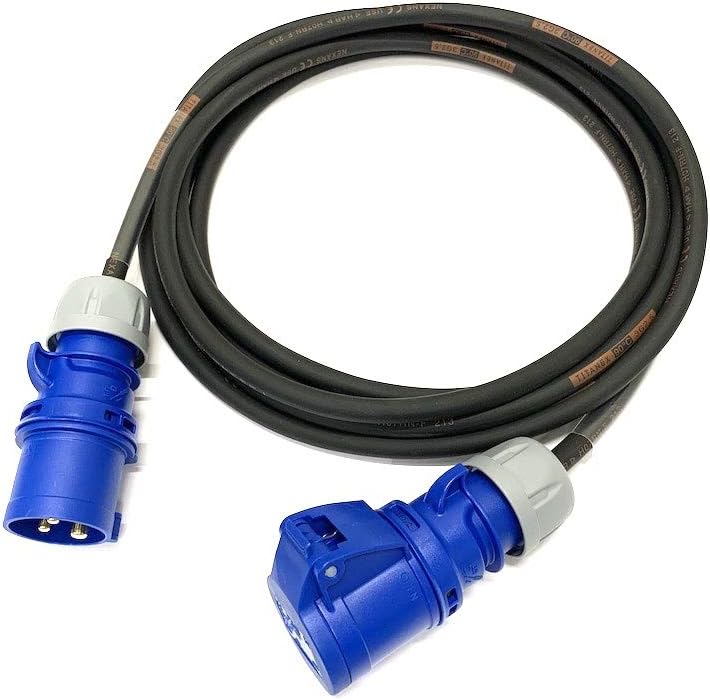 16 Amp Plug to 13 Amp 4-Gang Socket Adaptor - PCE Blue - Heavy Duty ...