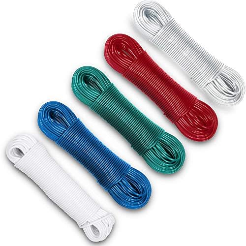 Besto Washing Line Rope Plastic Covered Clothes Line with Synthetic ...