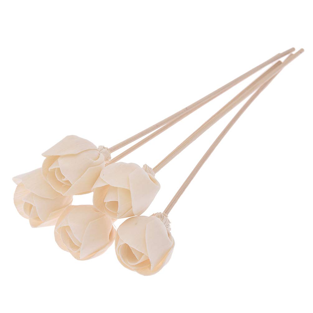 Amazon.com: LOOGOOL 5Pcs Diffuser Sticks Wood Rose Flower Rattan Reed ...