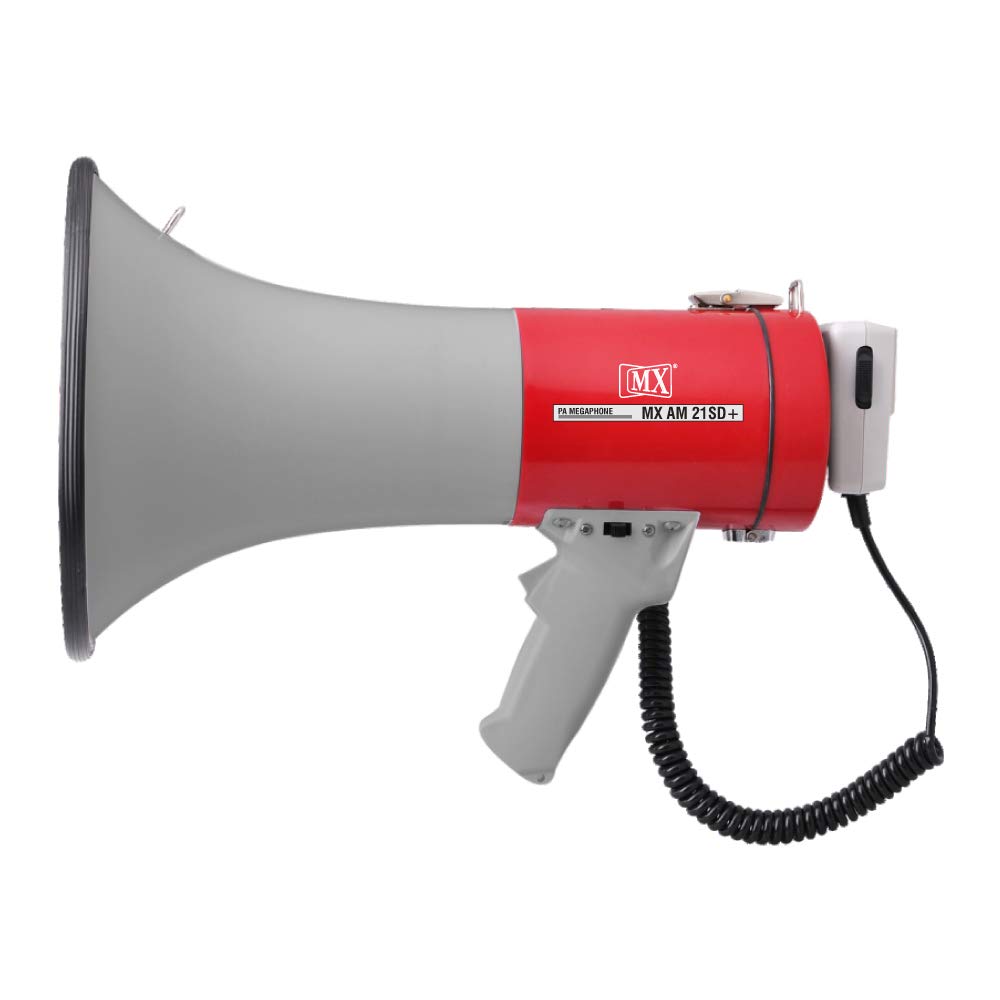 MX Megaphone Speaker Handheld Battery Operated (60 W) with Microphone ...