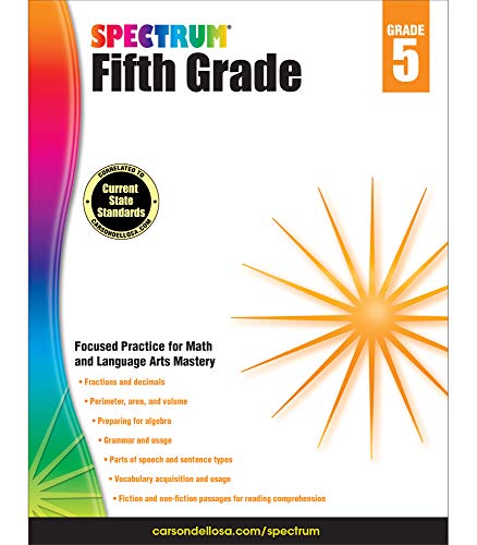 Spectrum Grade 5 Math & Language Arts Workbook—5th Grade State ...