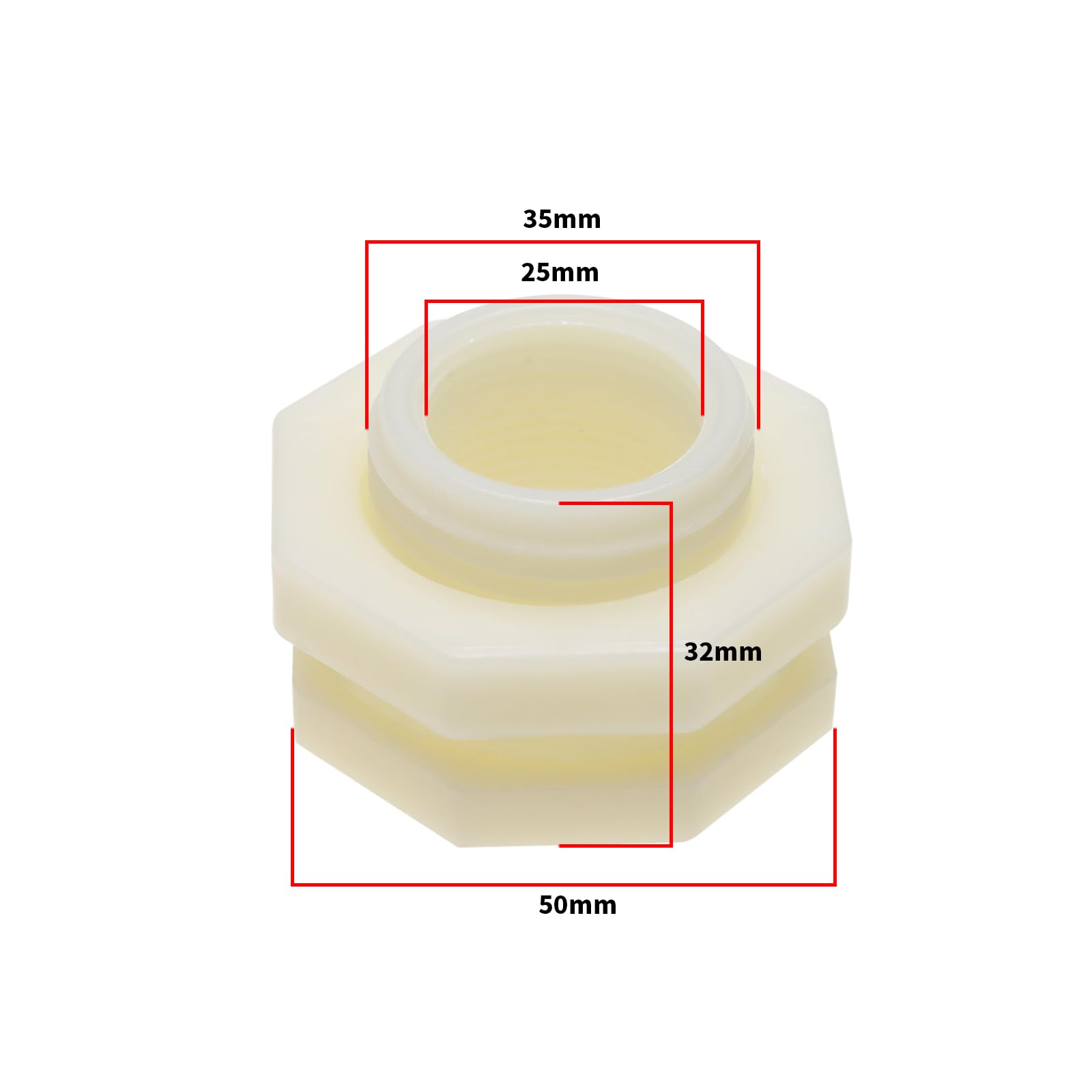 The Lord of the Tools 2pcs Internal Thread ABS Partition Joint with ...