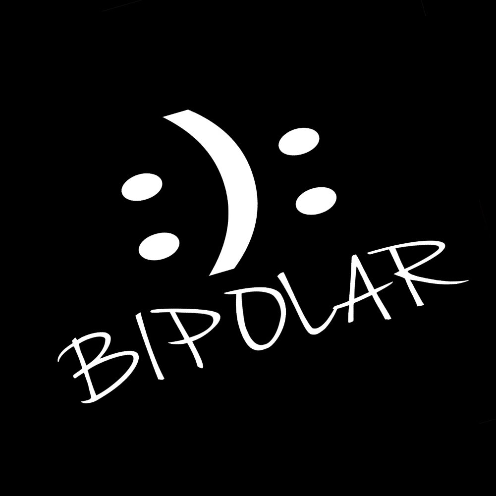 Amazon.com - Bipolar Smile Sad Face Funny 6" Vinyl Sticker Car Decal (6 ...
