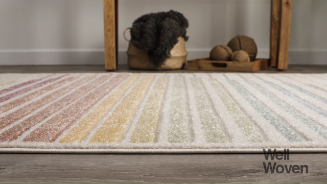 Watch Well Woven Onwa Soft Pastel Multi Color Chevron Triangle Stripes ...