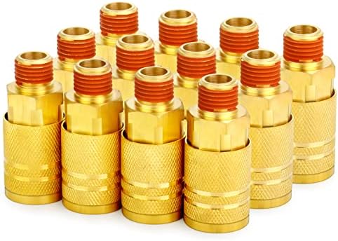 ChillWaves 1/4-Inch Brass Male Industrial Coupler,1/4" NPT Male 6-Ball ...