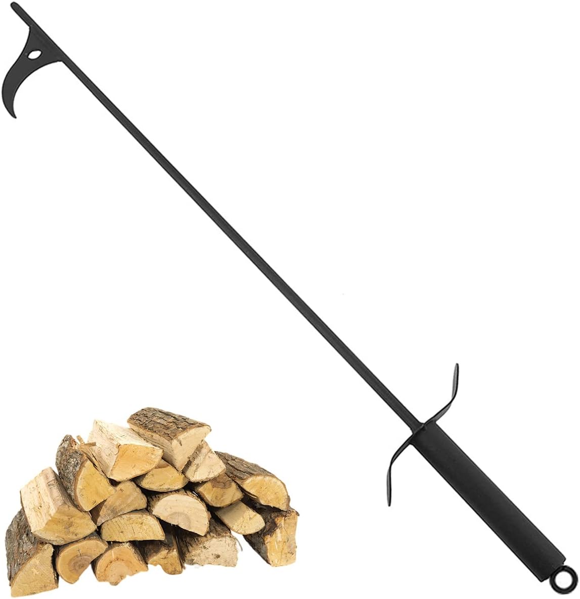 40-Inch Fire Pit Poker Extra Long Heavy Duty Wrought Steel Fire Poker ...