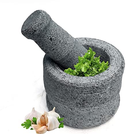 Q8 TWINKLE Ayurvedic Pestle Stone Grinder Crusher Masher Natural ...