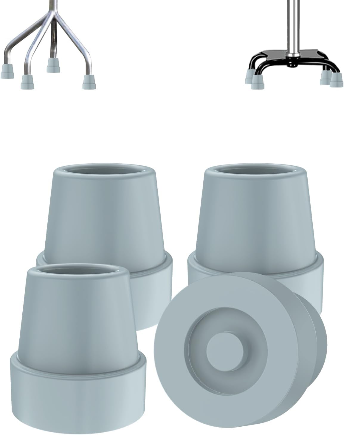 Amazon.com: supregear Replacement Quad Cane Tips (4 Pack) - 5/8 Inch ...