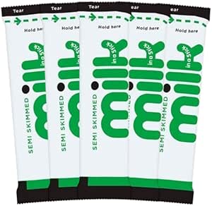 Milk Sachet Bundle - 25 x Semi Skimmed Milk Sticks Sachets : Amazon.co ...