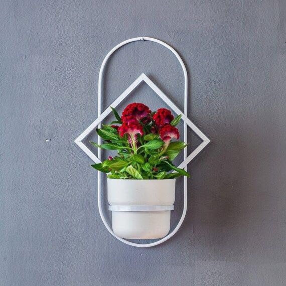 Unique Art Wall Mounted Hand Made Wall Planter - White Edition - High ...