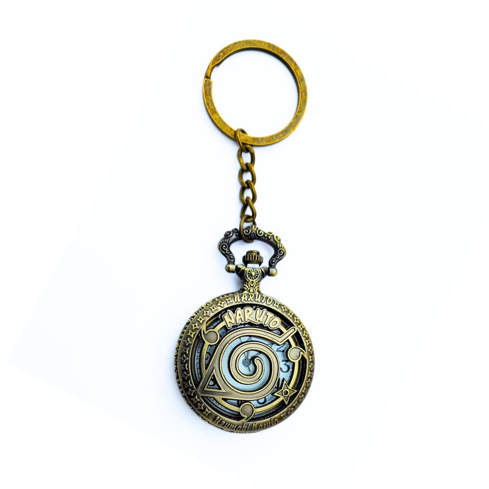 Narutoo Headband Logo Leaf Village Symbol Pocket Watch Clock Metal ...
