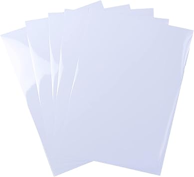 Amazon.com : Glossy White Printable Vinyl Sticker Paper 25 Sheets 8 ...