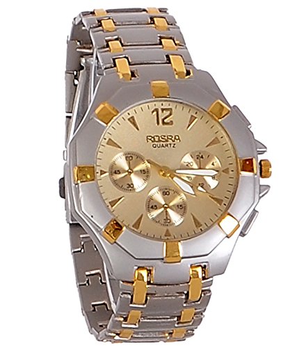 Rosra Gold & Silver Analogue Watch : Amazon.in: Fashion