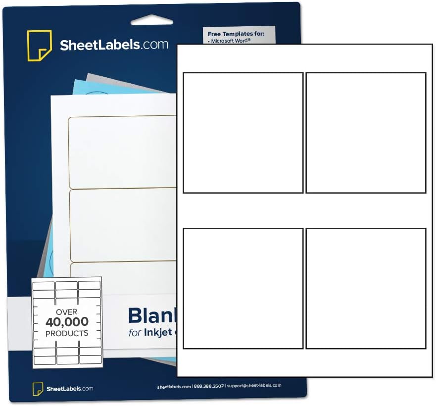 Amazon.com : Mr- Label Matte White Outdoor Labels for A4 Sheet - for ...
