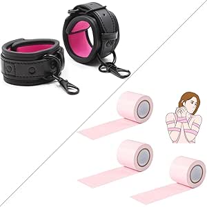 Amazon.com: Bondage Handcuffs Sex Bondage Restraints Tape Set 3 Rolls ...