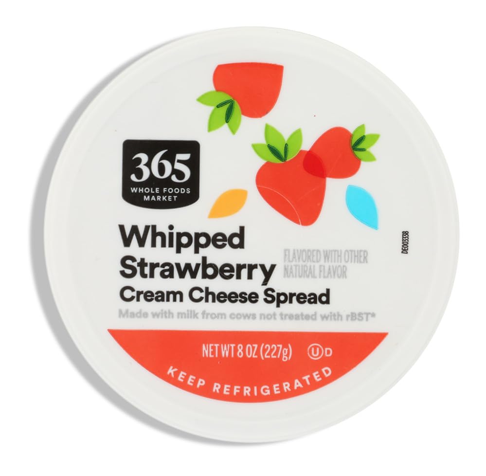365 By Whole Foods Market, Strawberry Whipped Cream Cheese, 8 Ounce