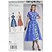 Amazon.com: Simplicity 8252 1950's Vintage Redingote and Party Dress ...