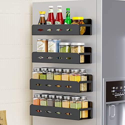 Amazon.com: Veeipy 4 Pack 3MM Strong Magnetic Spice Rack for ...