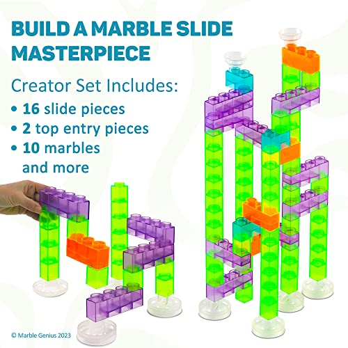 Snapklik.com : Marble Genius Marble Maze Slides STEM Creator Set: 80 ...